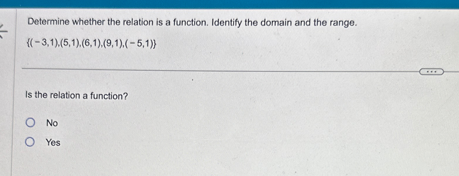 Solved Determine whether the relation is a function. | Chegg.com