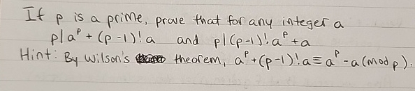 Solved If p ﻿is a prime, prove that for any integer a | Chegg.com
