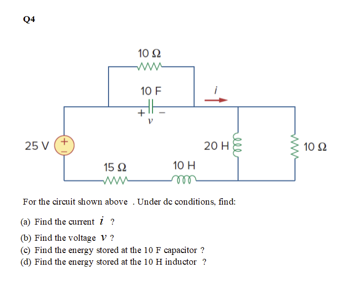 Solved Q4For the circuit shown above . ﻿Under dc conditions, | Chegg.com