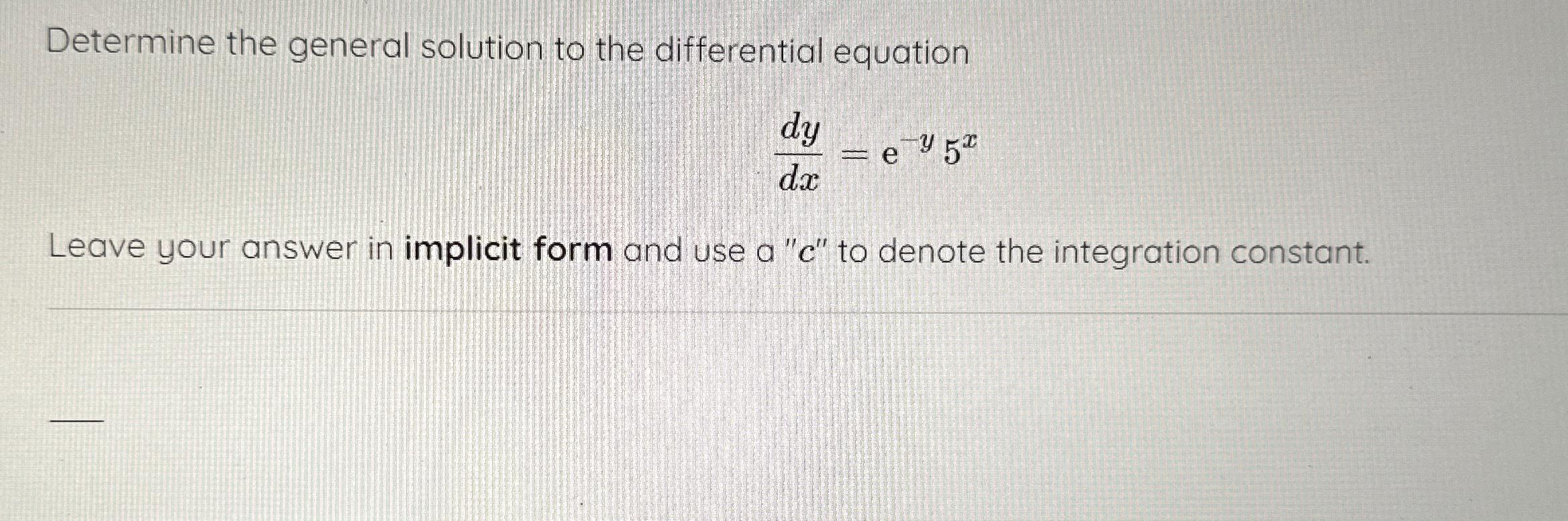 Solved Determine the general solution to the differential | Chegg.com