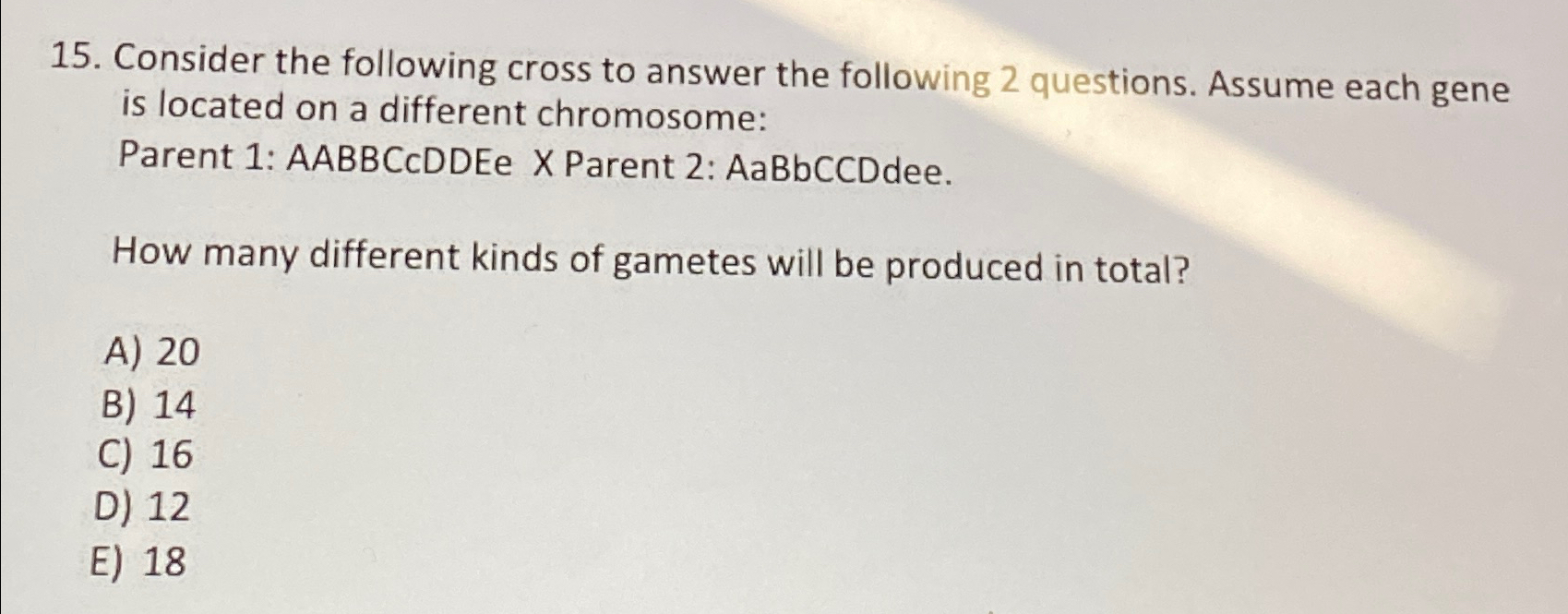 Solved Consider the following cross to answer the following | Chegg.com