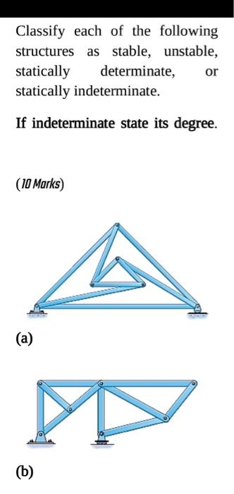 Solved Classify each of the following structures as stable, | Chegg.com