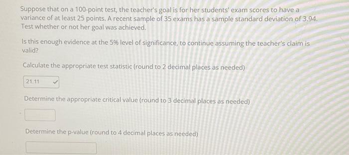 Solved Suppose that on a 100-point test, the teacher's goal | Chegg.com