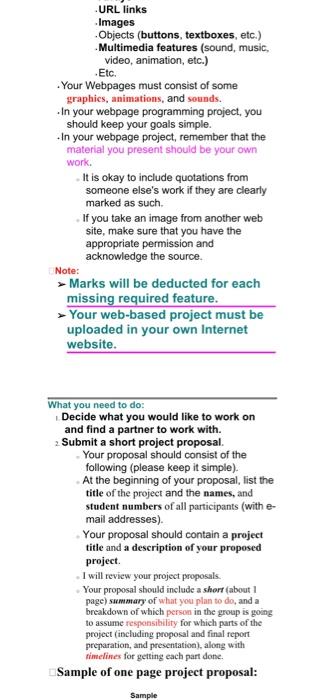 Solved Project Objectives: - Your course project is your | Chegg.com