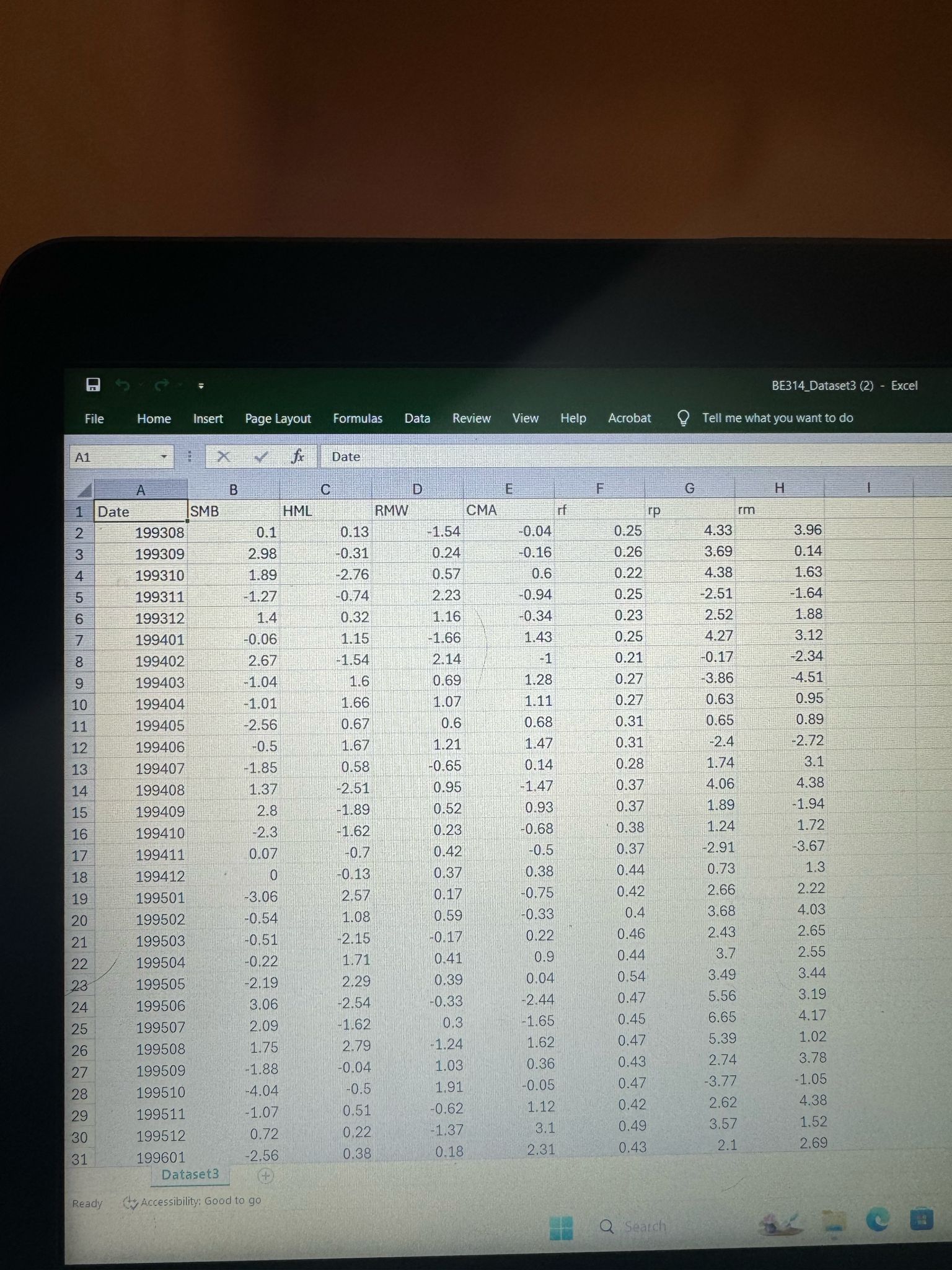 In your Excel file, column G contains gross monthly | Chegg.com