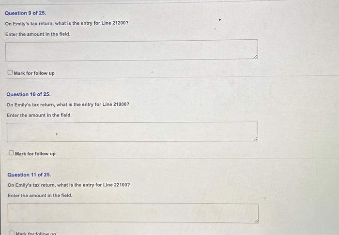 On Emily's tax return, what is the entry for Line | Chegg.com