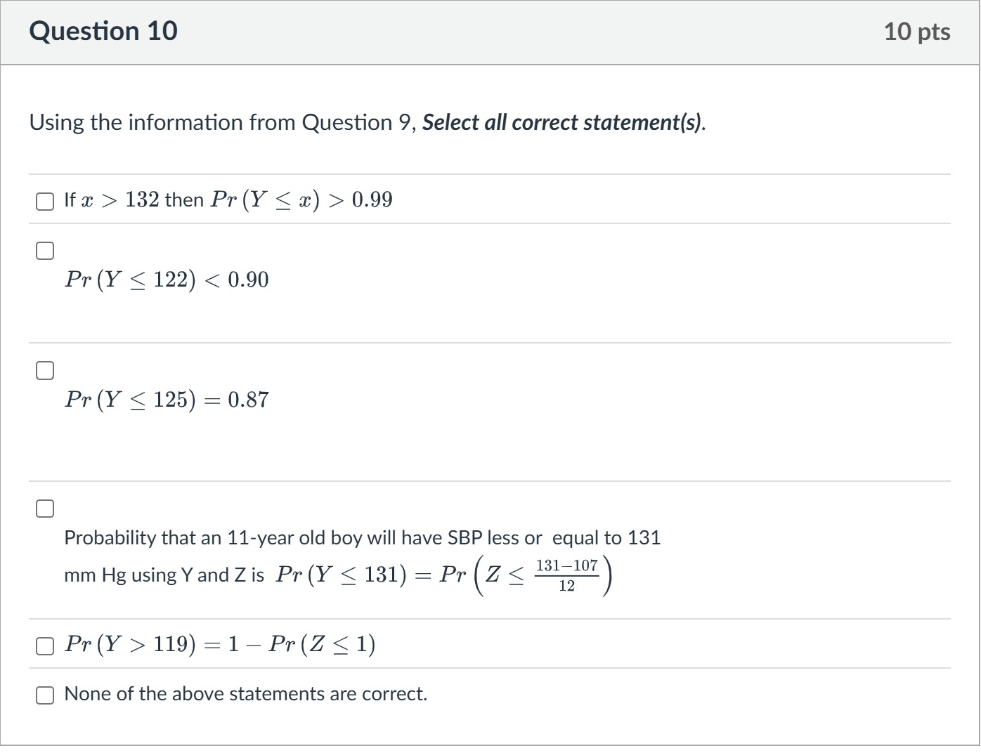 Solved Question 10Using the information from Question 9, | Chegg.com