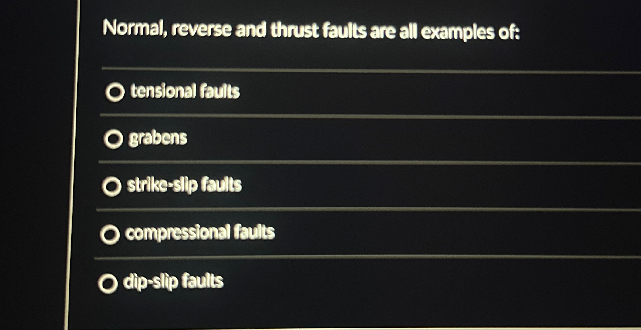 Solved Normal, reverse and thrust faults are all examples | Chegg.com
