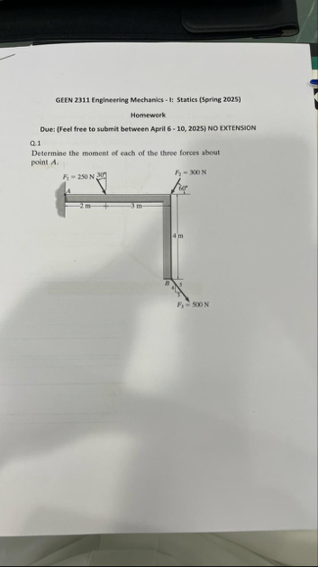 Solved GEEN 2311 ﻿Engineering Mechanics - ﻿I: Statics | Chegg.com