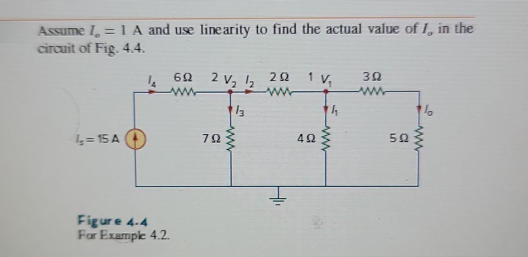 Solved Assume I0=1 A and u se linearity to find the actual | Chegg.com