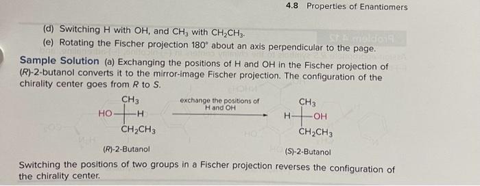 Solved Using the Fischer projection of (R)-2-butanol shown, | Chegg.com