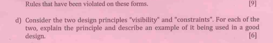 Solved HCId) ﻿Consider the two design principles | Chegg.com