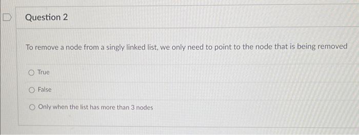 Solved To delete an item from a doubly linked list you need | Chegg.com
