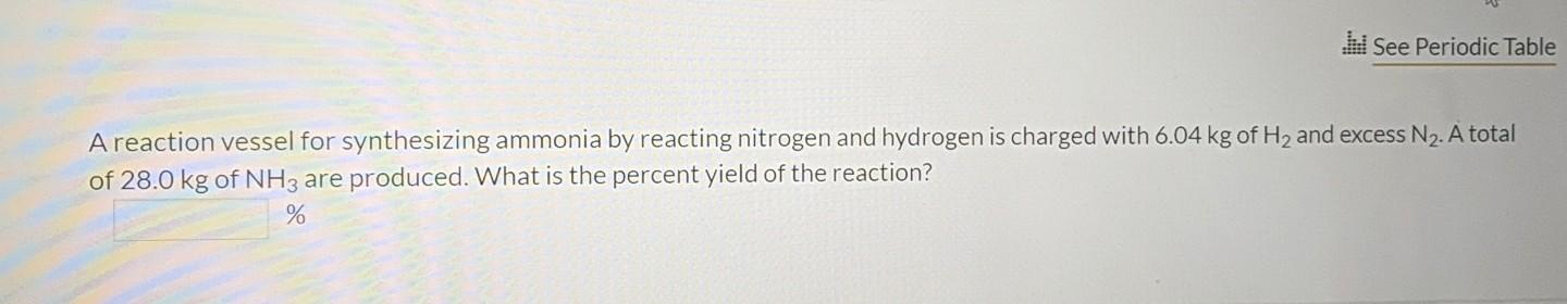 Solved See Periodic Table A reaction vessel for synthesizing | Chegg.com