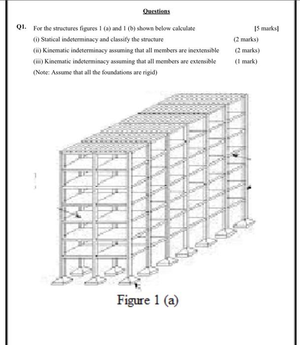 Solved Questions Q1. For the structures figures 1 (a) and 1 | Chegg.com