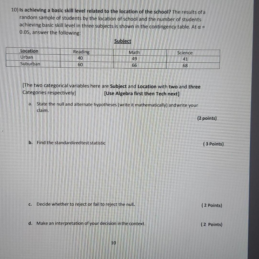 Solved 10) Is achieving a basic skill level related to the | Chegg.com