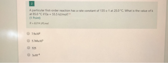 Solved A particular first-order reaction has a rate constant | Chegg.com