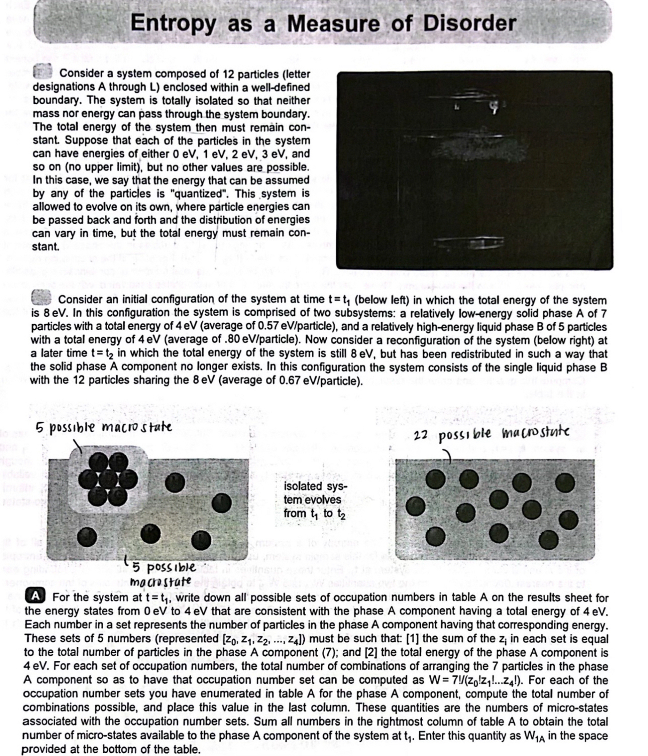 Solved Entropy as a Measure of DisorderConsider a system | Chegg.com