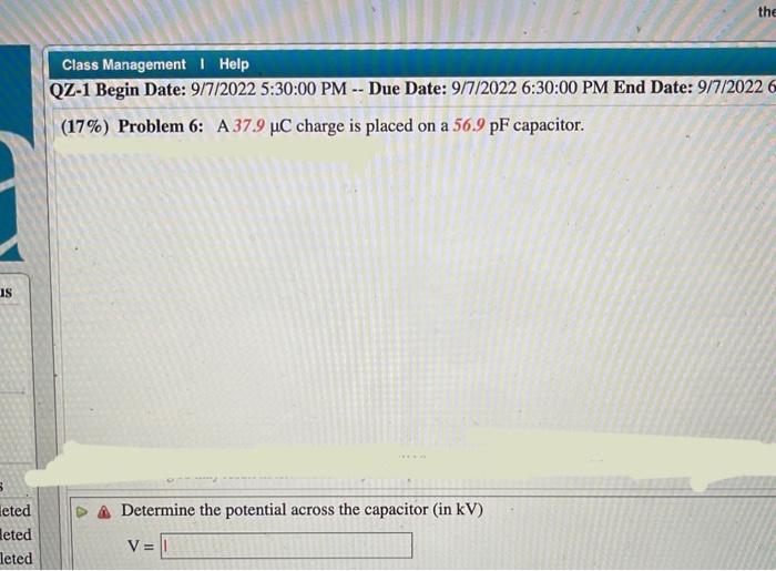 Solved (17\%) Problem 6: A 37.9μC charge is placed on a | Chegg.com Solved (17\%) Problem 6: A 37.9μC charge is placed on a | Chegg.com