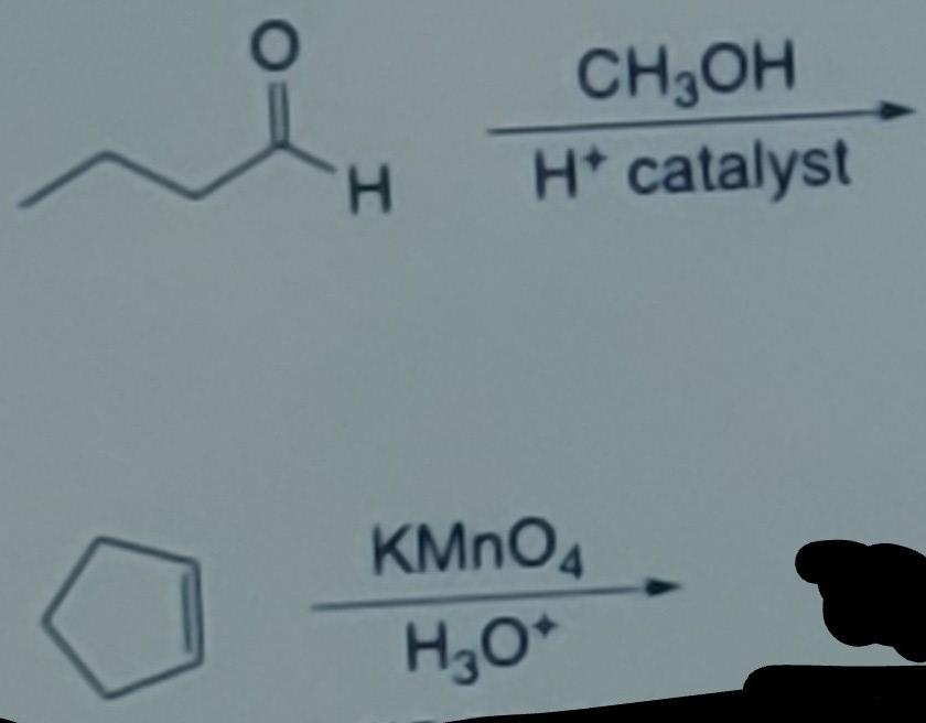 Solved CH3OH H* catalyst H KMnO4 H20* | Chegg.com