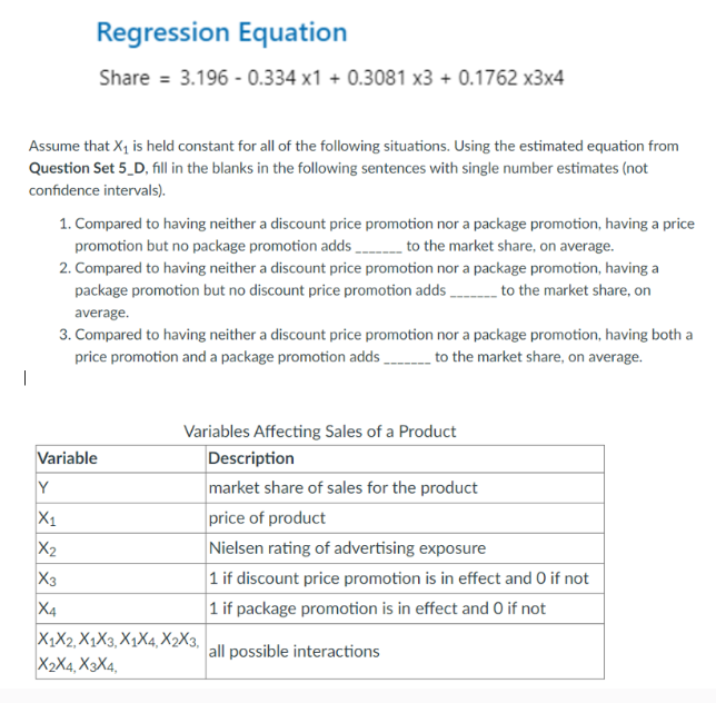 Solved Regression EquationShare | Chegg.com