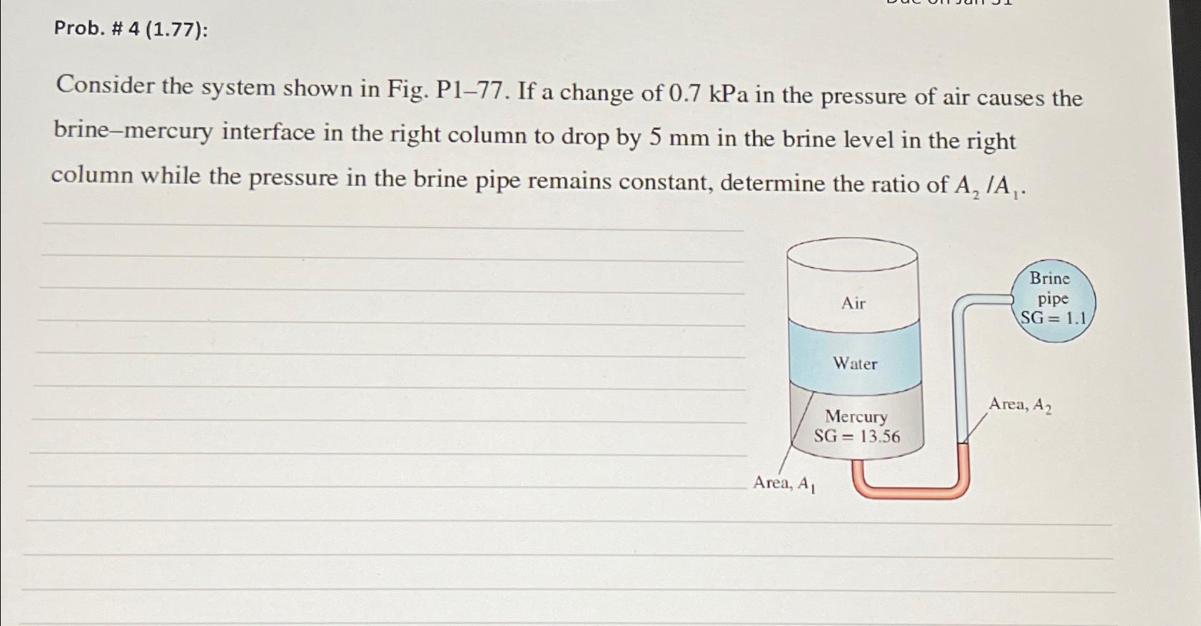 Solved Prob. # 4 (1.77):\\nConsider the system shown in Fig. | Chegg.com