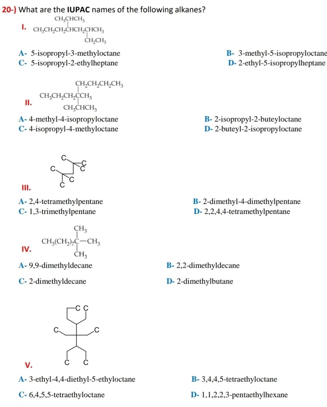 Solved can you explain how to arrive at each naming? i'm | Chegg.com
