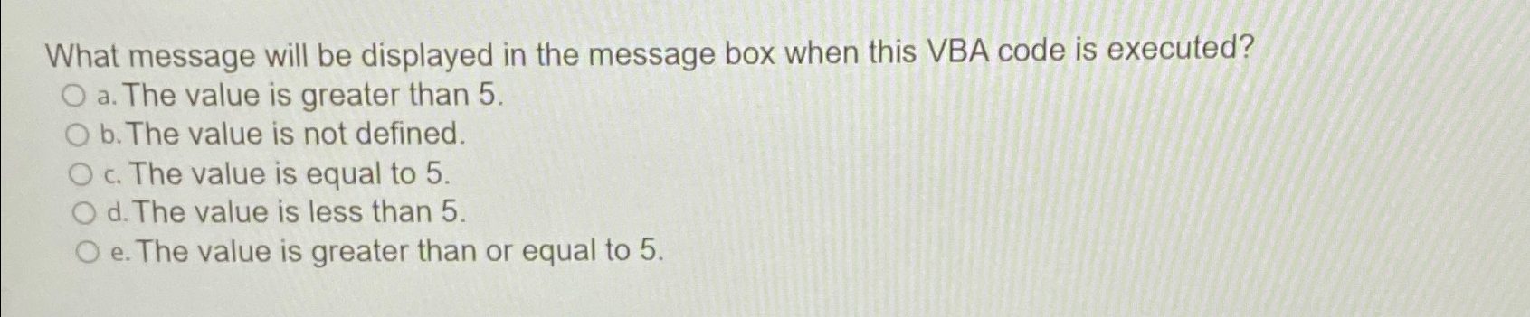 Solved What message will be displayed in the message box | Chegg.com
