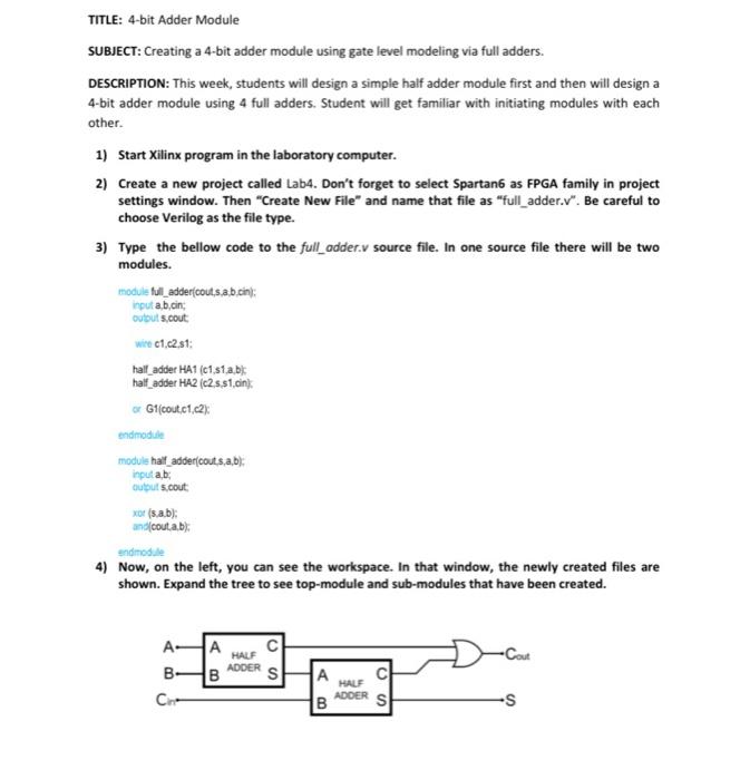 Solved other. 1) Start Xilinx program in the laboratory | Chegg.com