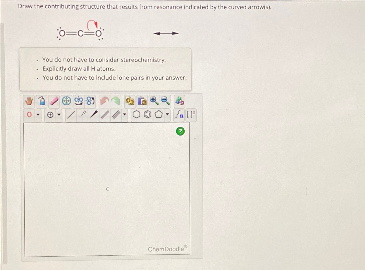 Solved Draw the contributing structure that results from | Chegg.com