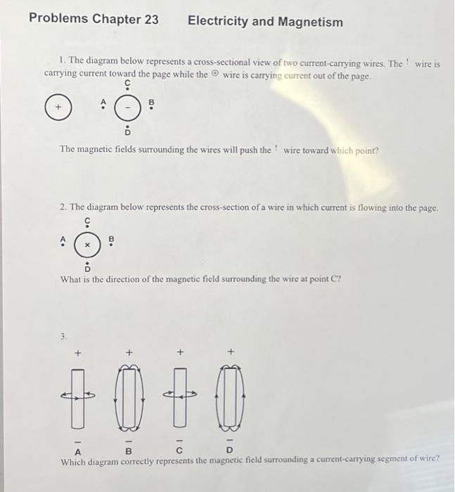 Solved Problems Chapter 23 1. The diagram below represents a | Chegg.com