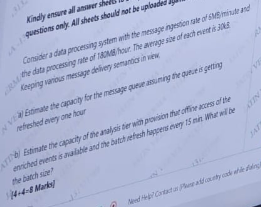 Solved consider a data processing system with the message | Chegg.com