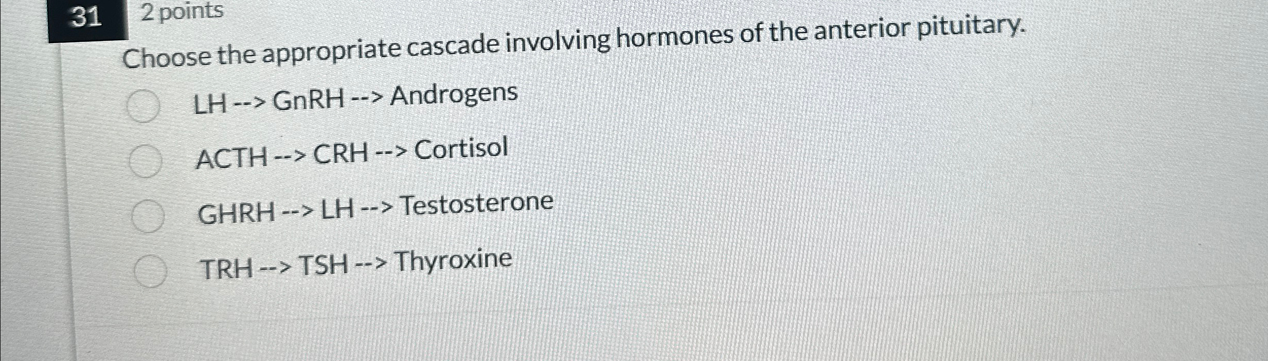 Solved 31 ﻿pointsChoose the appropriate cascade involving | Chegg.com
