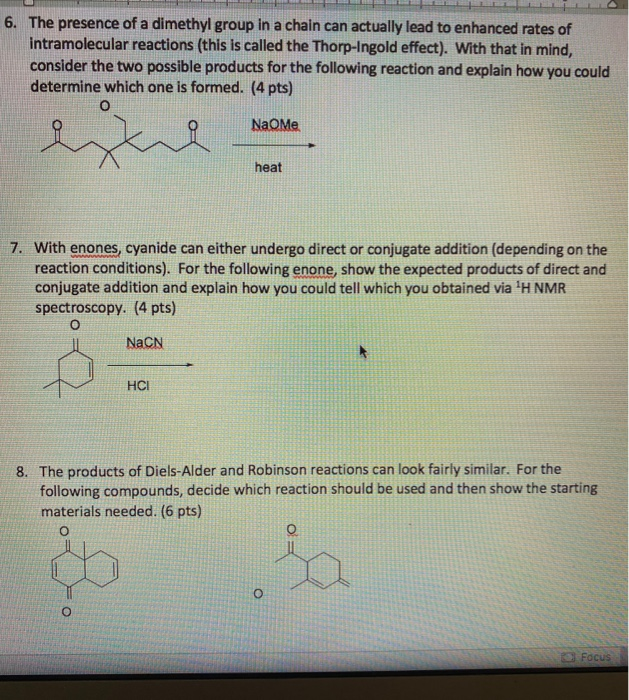 Solved 6. The presence of a dimethyl group in a chain can | Chegg.com