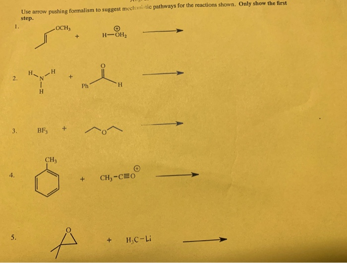 Solved Use arrow pushing formalism to suggest mechanistic | Chegg.com