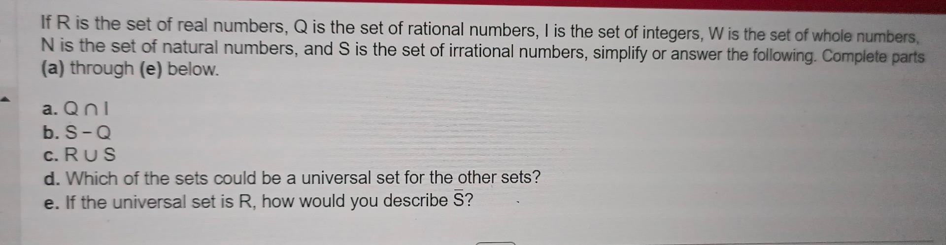 Parts Of A Real Number