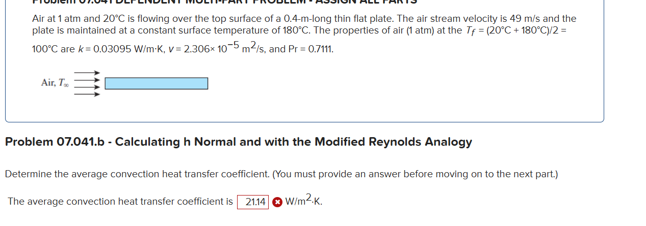 Solved Problem 07.041.b - ﻿Calculating h Normal and with the | Chegg.com
