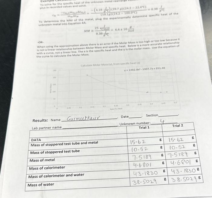 plus in recorded vahuss and nolve. To determine the | Chegg.com