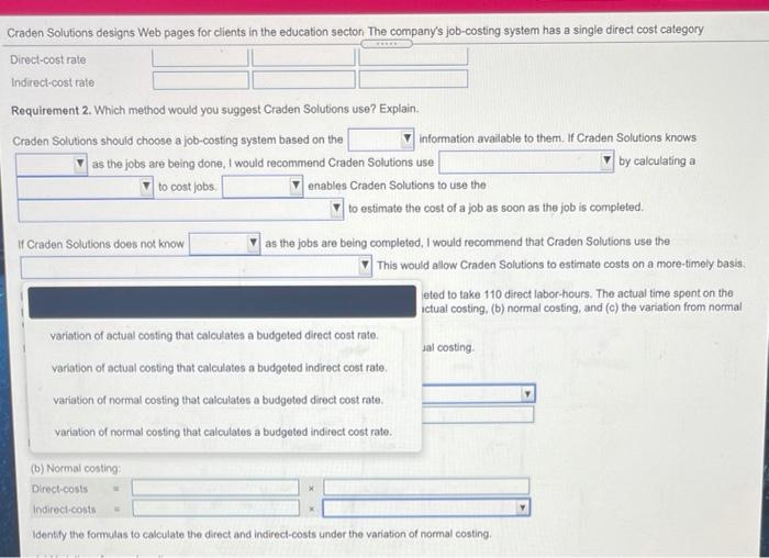 Solved Craden Solutions designs Web pages for clients in the | Chegg.com