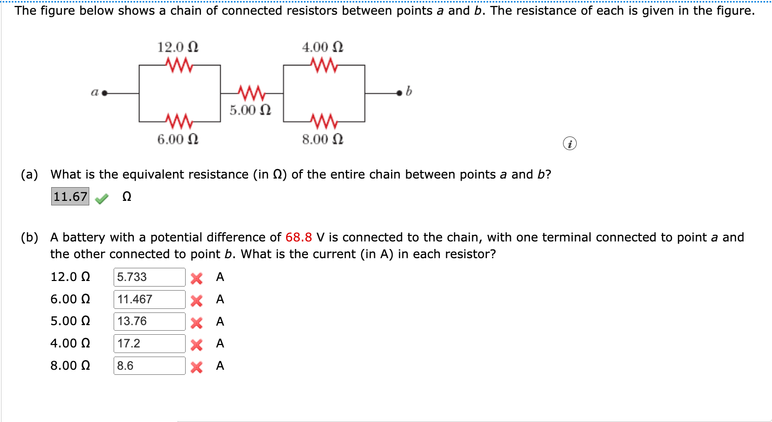 Solved The figure below shows a chain of connected resistors | Chegg.com