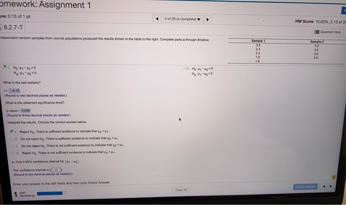 Solved mework: Assignment 1 re: 0.13 of 1 pt 8.2.7-T + 3 of | Chegg.com