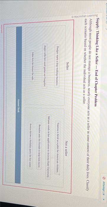 Solved Supply: Thinking Like a Seller - End of Chapter | Chegg.com