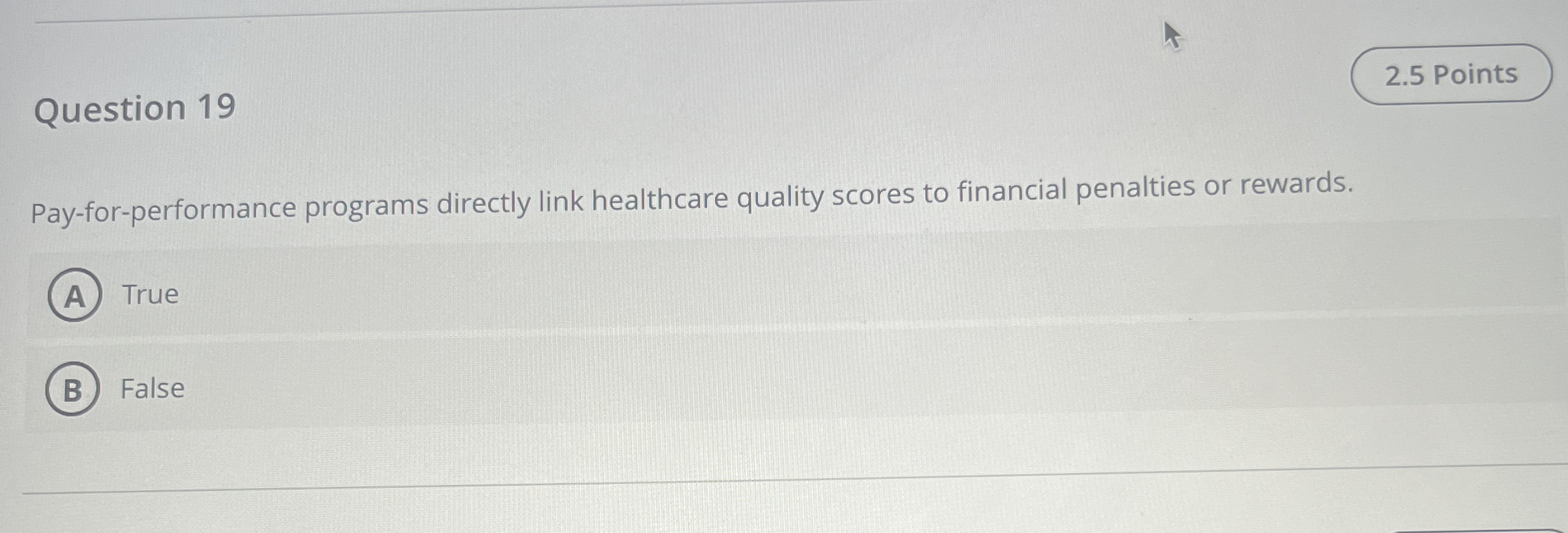 Solved Question 19Pay-for-performance programs directly link | Chegg.com