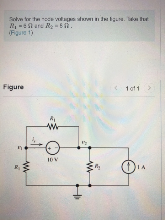 Solved Solve for the node voltages shown in the figure. Take | Chegg.com