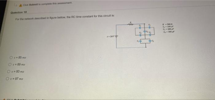 Solved Question 18 For the network described in our below | Chegg.com