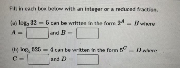 Solved Fill in each box below with an integer or a reduced | Chegg.com