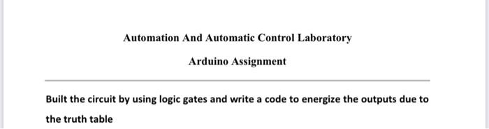 Solved Automation And Automatic Control Laboratory Arduino | Chegg.com