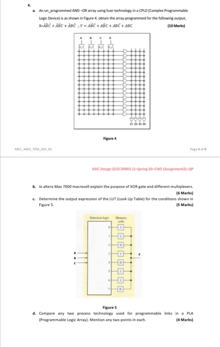 a An un programmed AND OR array using fuse technology | Chegg.com