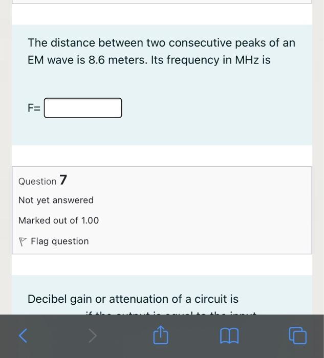 Solved The distance between two consecutive peaks of an EM | Chegg.com