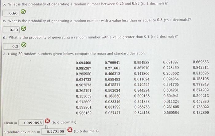 Solved b. What is the probability of generating a random | Chegg.com
